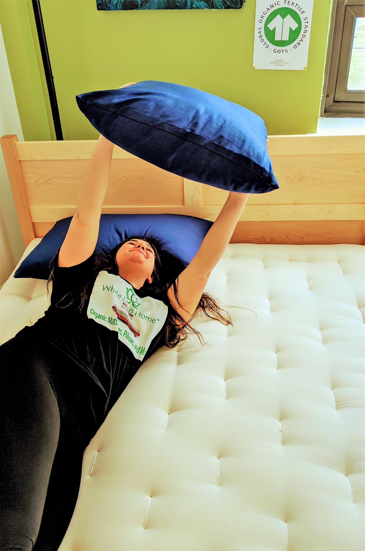 Green Cotton & Wool Boulder Dreamton Mattress — scofa